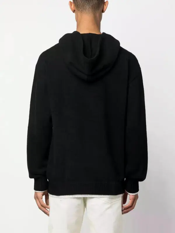 MSGM Contrasting Trim Drawstring Hoodie