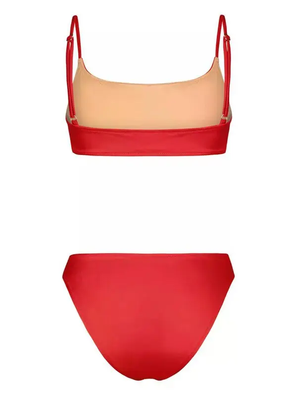 PARAMIDONNA Embellished Bikini Set - Red