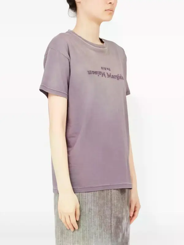 MAISON MARGIELA Reverse Logo-print Cotton T-shirt - Purple