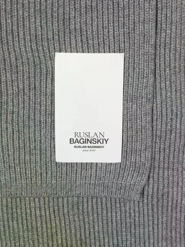 Ruslan Baginskiy Logo-patch Scarf - Grey