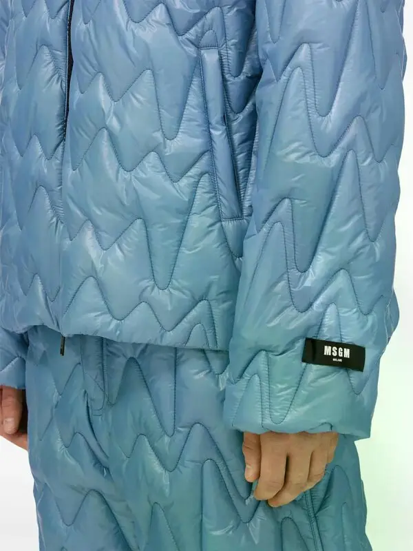 MSGM Quilted Padded Jacket - Blue