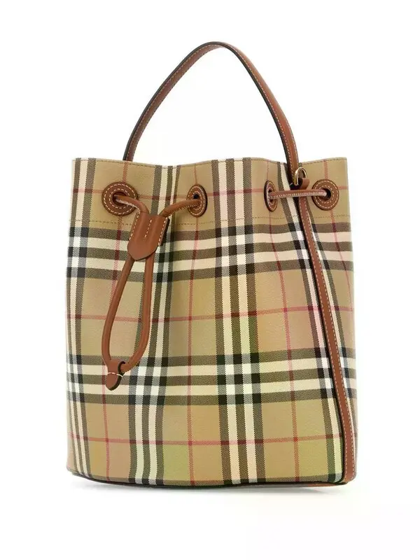 Burberry Small Check Bucket Bag