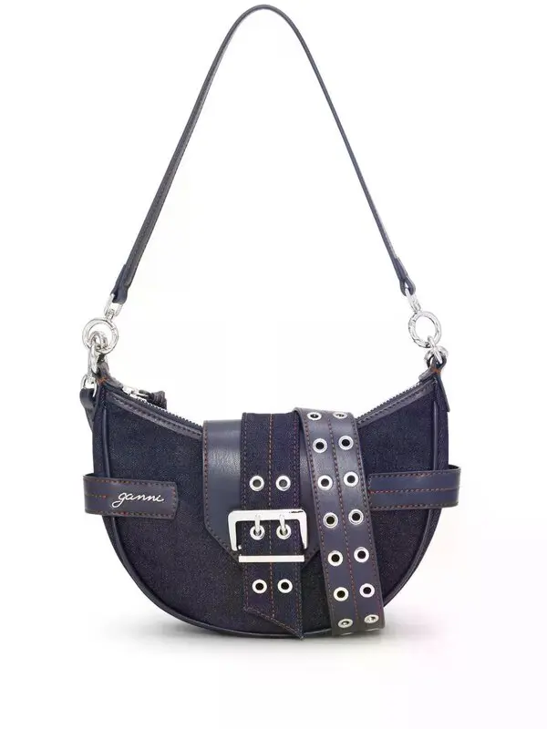 GANNI Small Bucky Denim Crossbody Bag