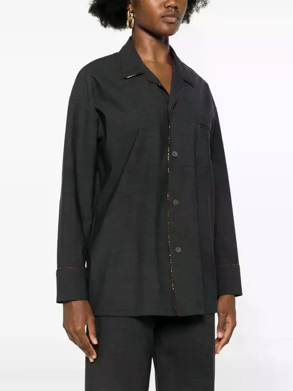 Fabiana Filippi Bead-trim Oversized Shirt