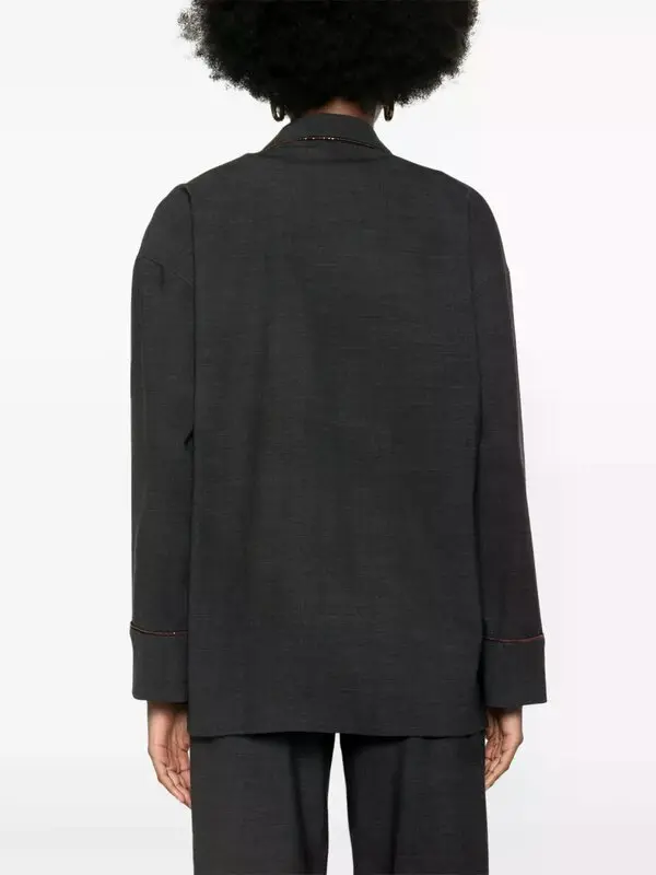 Fabiana Filippi Bead-trim Oversized Shirt