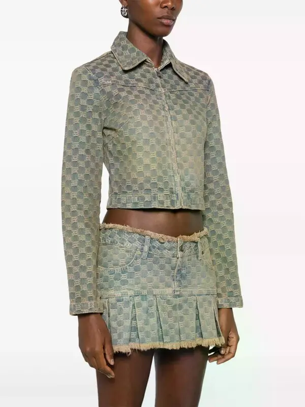 MISBHV Monogram-jacquard Denim Jacket