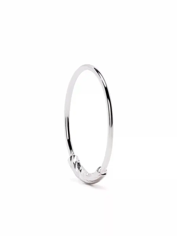 MARIA BLACK 14kt White Gold Nancy 14 Single Hoop Earring - Silver
