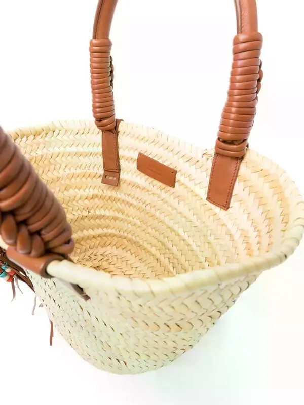 Alanui Small Icon Palm Leaf Tote Bag