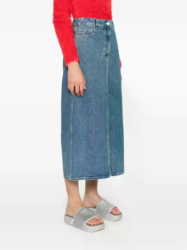 Sunnei Logo-patch Denim Skirt