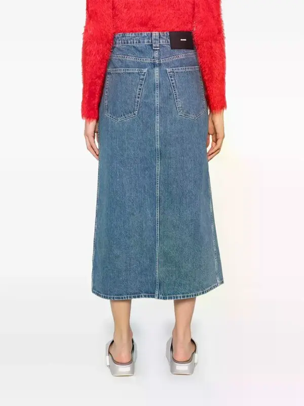 Sunnei Logo-patch Denim Skirt