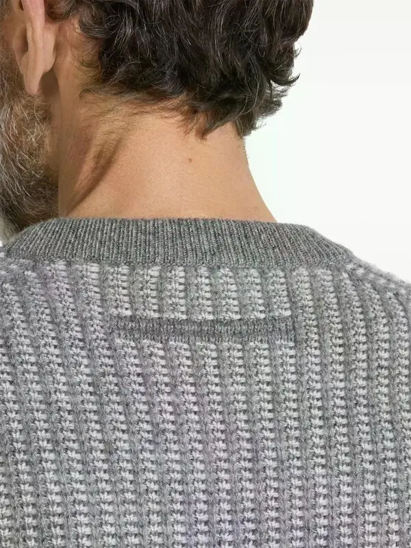 Zegna Two-tone Cashmere-silk Jumper