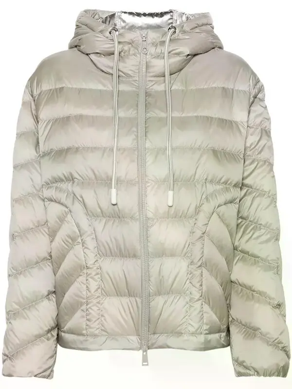 Moncler Delfo Quilted Hooded Jacket - Grey