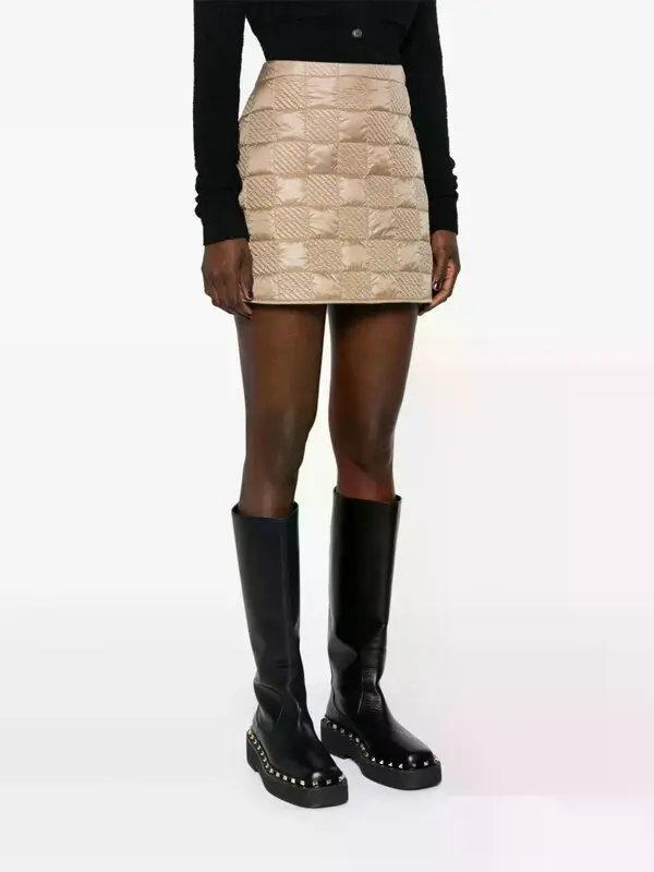 Moncler Logo-patch Quilted Miniskirt