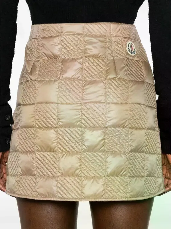 Moncler Logo-patch Quilted Miniskirt