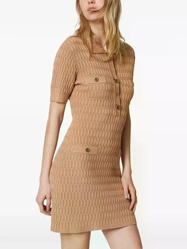TWINSET Button-up Knit Minidress