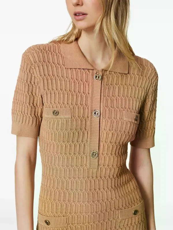 TWINSET Button-up Knit Minidress