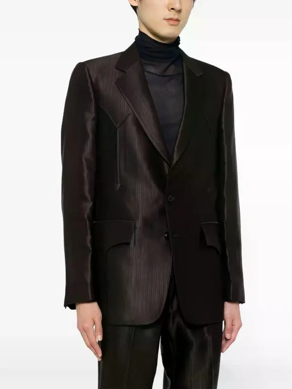 MAISON MARGIELA Striped Single-breasted Blazer