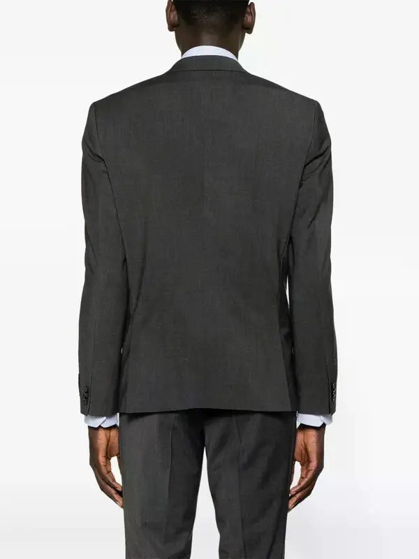 BOSS Notched-lapels Single-breasted Blazer - Grey
