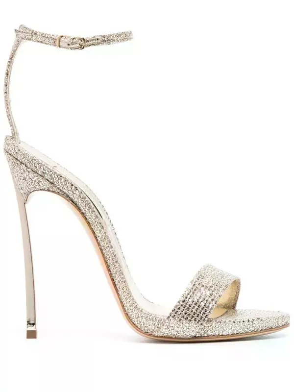 Casadei Blade 120mm Metallic Sandals