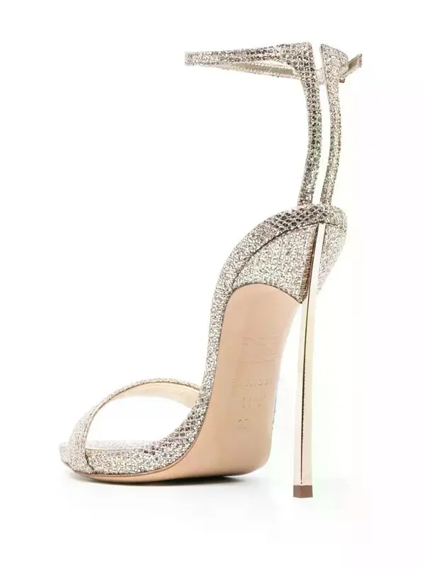 Casadei Blade 120mm Metallic Sandals