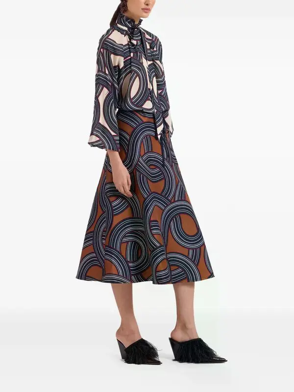 La DoubleJ Jacquard Midi Skirt