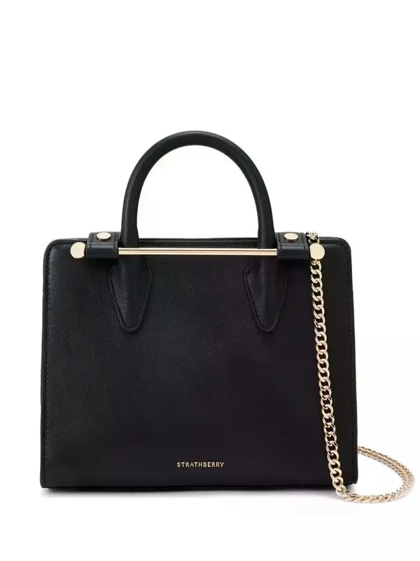 Strathberry The Nano Leather Tote Bag - Black
