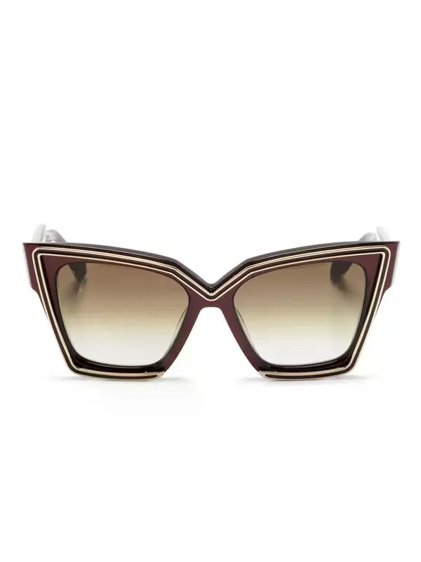 Valentino Garavani V-grace Butterfly-frame Sunglasses - Red