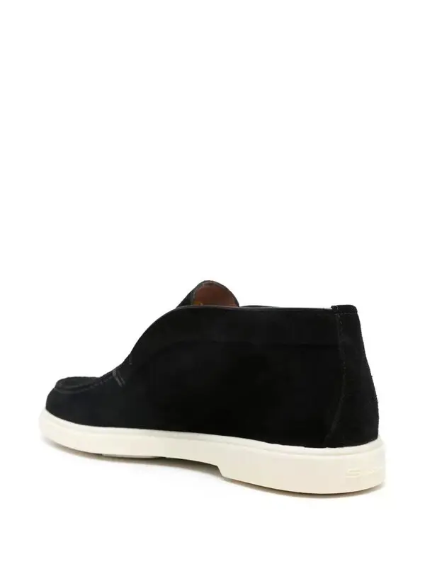 Santoni Suede Loafers - Black