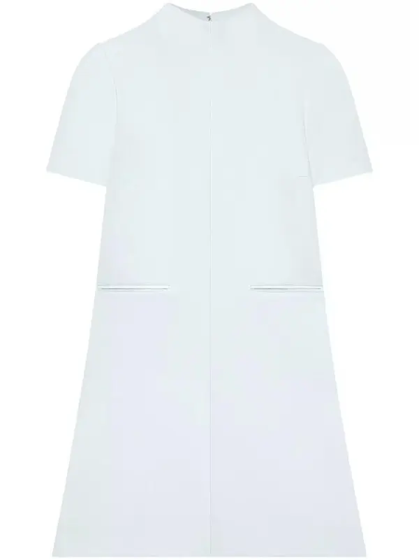 COURREGES Twill A-line Mini Dress - Blue