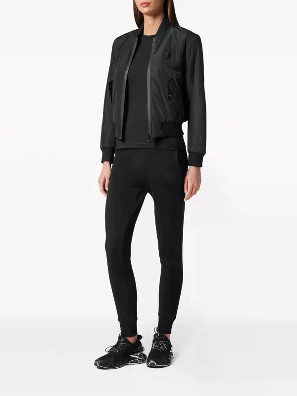 PLEIN SPORT Logo-patch Zip-up Bomber Jacket