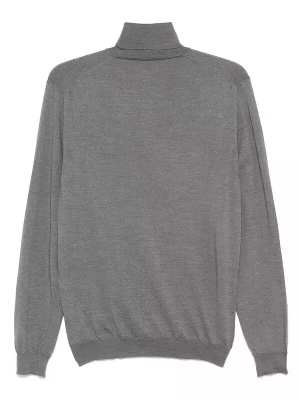 ZANONE Roll-neck Virgin Wool Blend Sweater - Grey