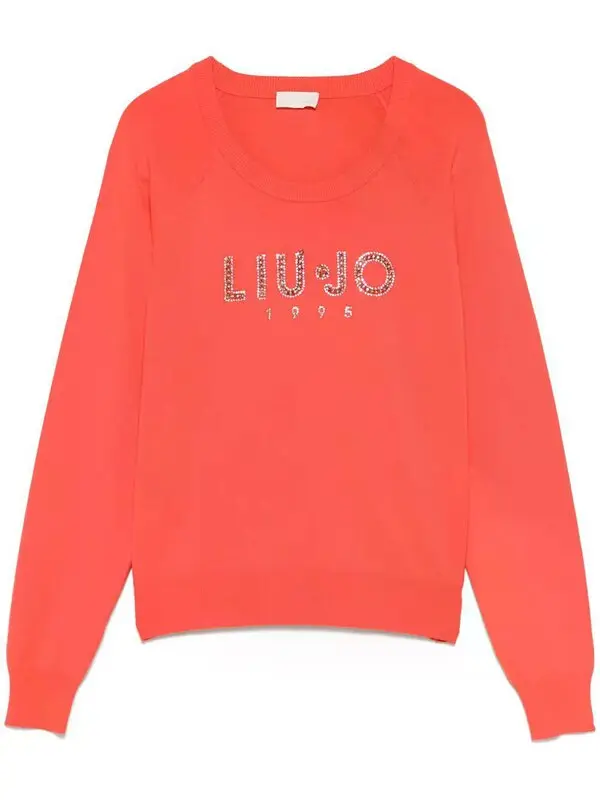 Liu Jo Logo-rhinestone Sweater