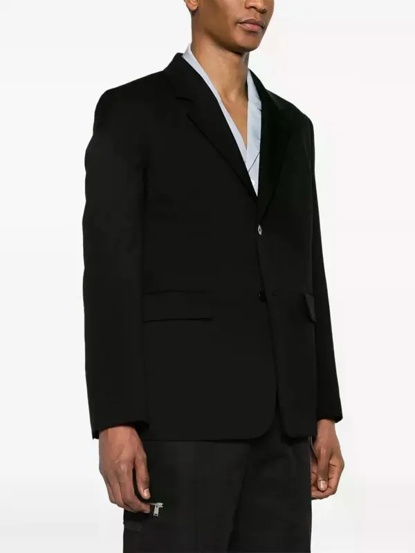JIL SANDER Single-breasted Twill Wool Blazer