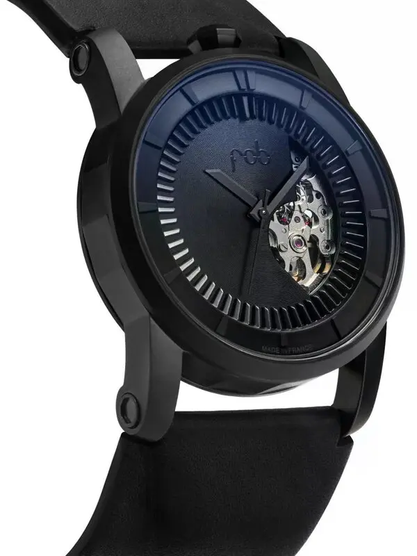 FOB PARIS Automatic Timepiece With Leather Strap