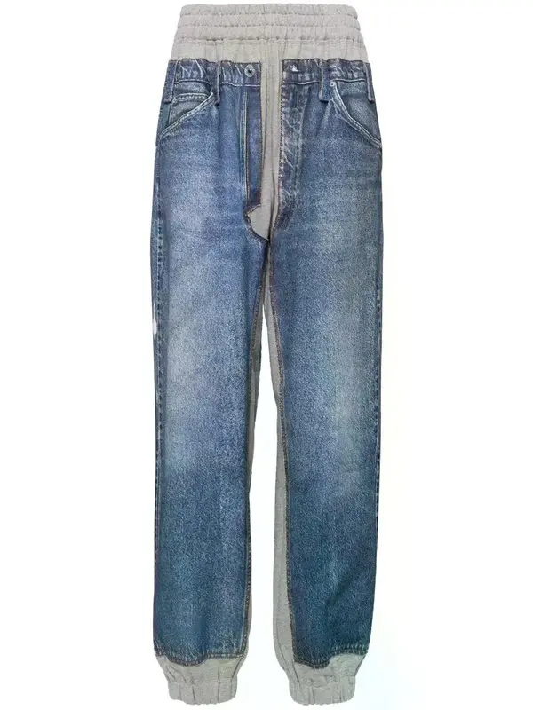 PUSHBUTTON Denim-printed Sweatpants