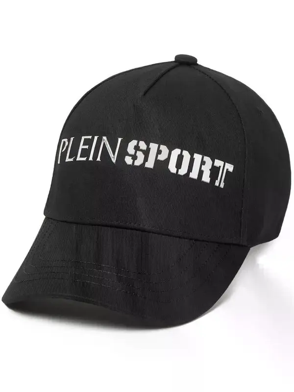 PLEIN SPORT Logo-print Cotton Baseball Cap - Black