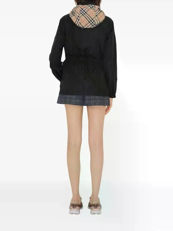 Burberry Logo Patch Nylon Parka - Black