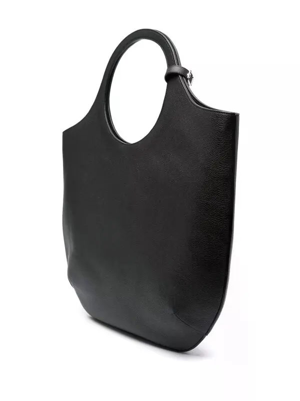 COURREGES Large Holy Leather Tote Bag - Black
