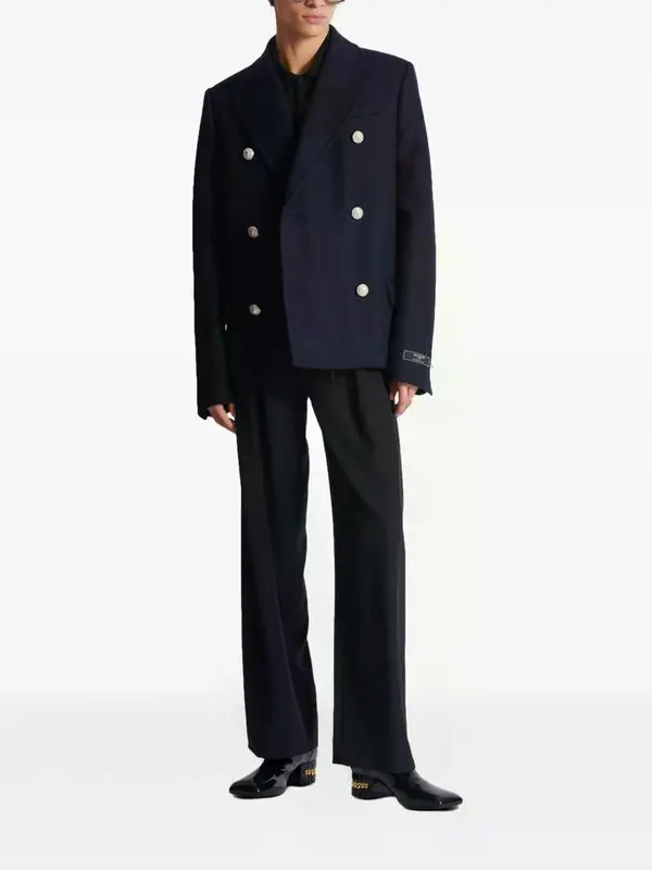 Balmain Double-breasted Felted Coat
