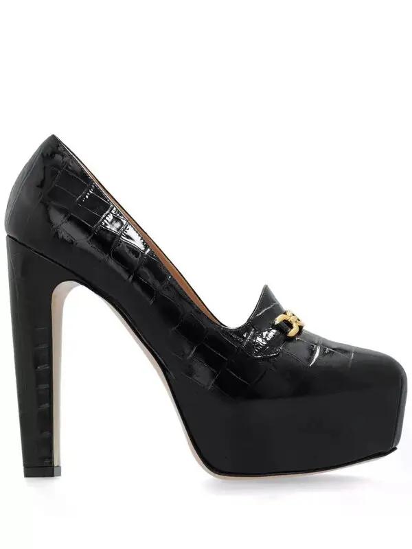 TOM FORD 135mm Whitney Croc-embossed Leather Platform Pumps