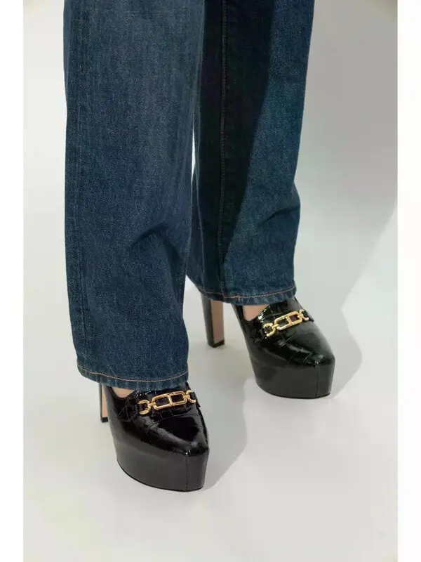 TOM FORD 135mm Whitney Croc-embossed Leather Platform Pumps