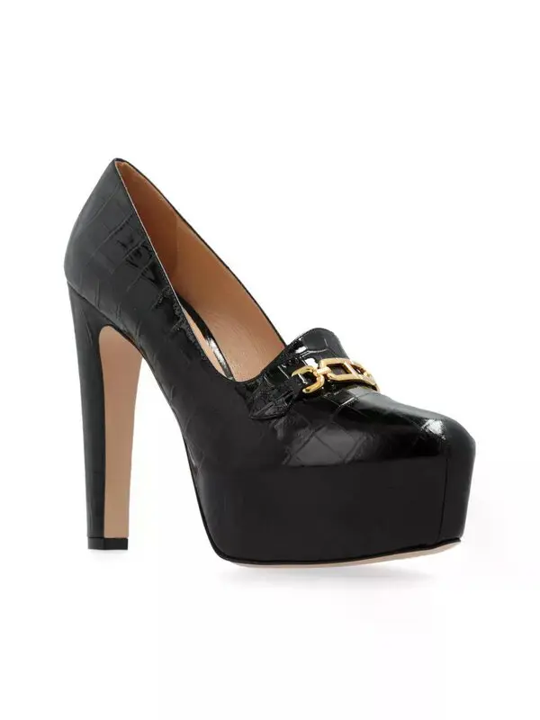 TOM FORD 135mm Whitney Croc-embossed Leather Platform Pumps