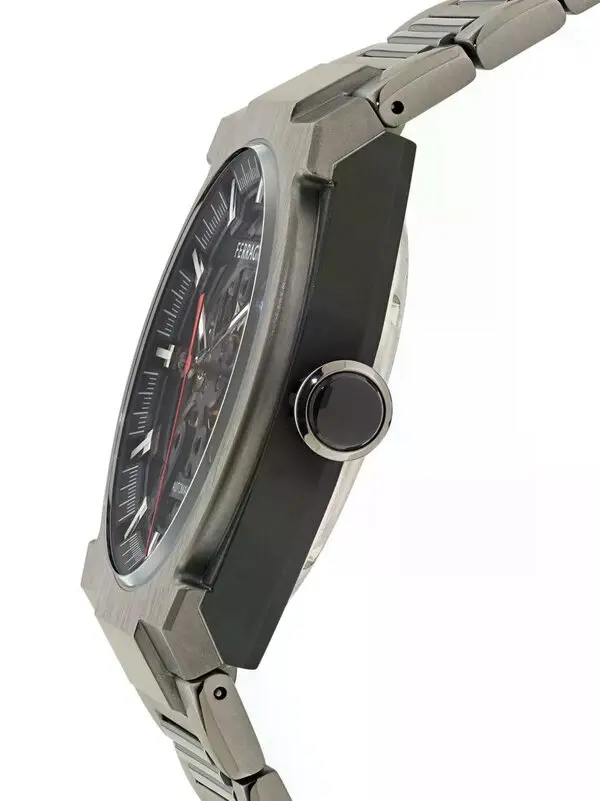 FERRAGAMO Automatic Stainless Steel Skeleton Dial Watch