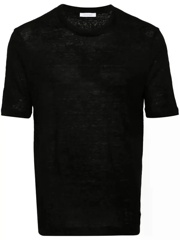 CRUCIANI Crew-neck Linen T-shirt