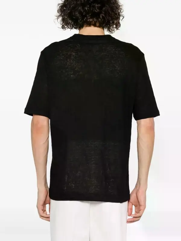 CRUCIANI Crew-neck Linen T-shirt