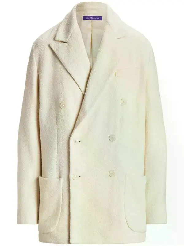 Ralph Lauren Herringbone Double-breasted Blazer - Neutrals