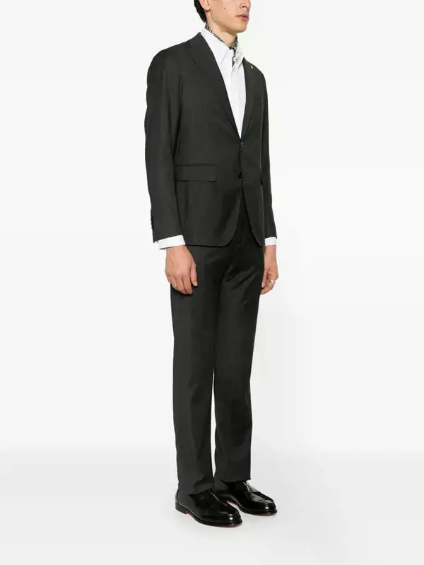 Tagliatore Notched-lapels Single-breasted Suit - Grey