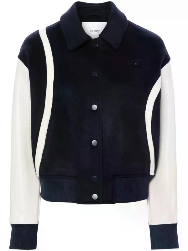 Axel Arigato Logo-embroidered Bomber Jacket - Blue