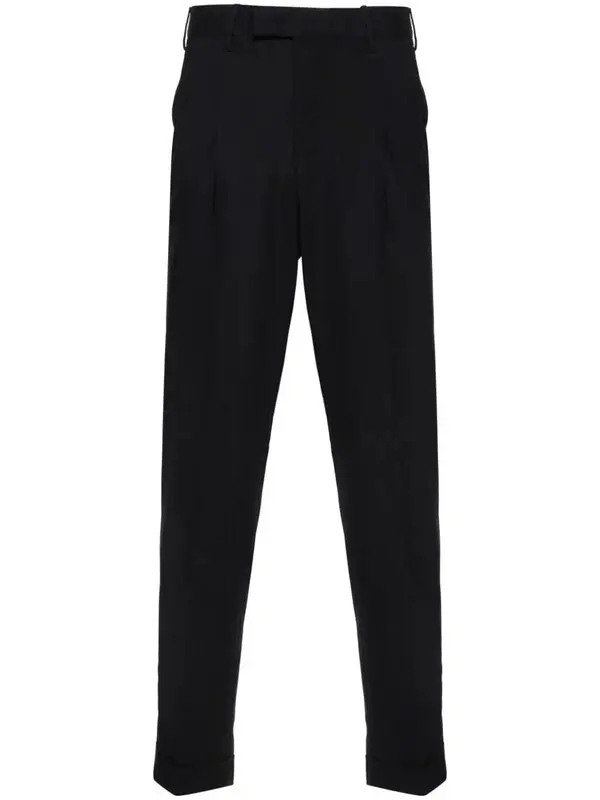 PT TORINO Pleated Slim-cut Trousers