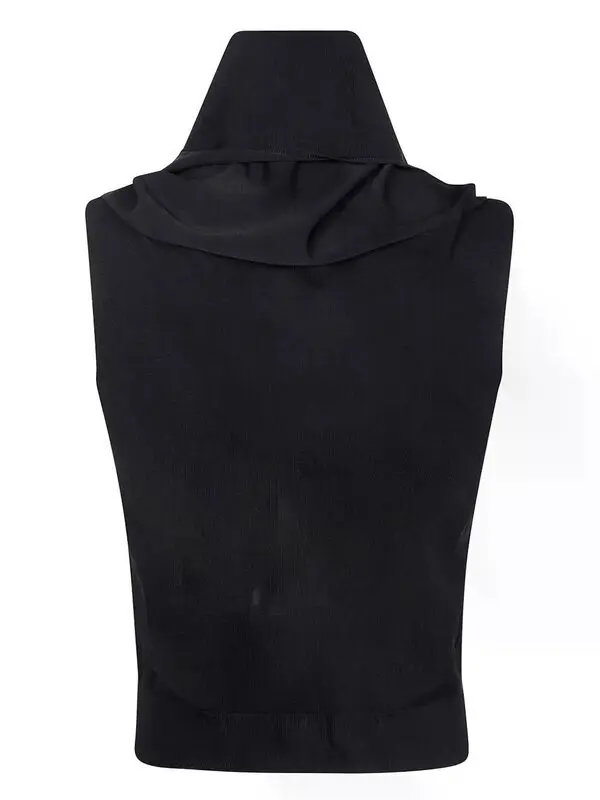 NUUR Cowl-neck Cropped Top